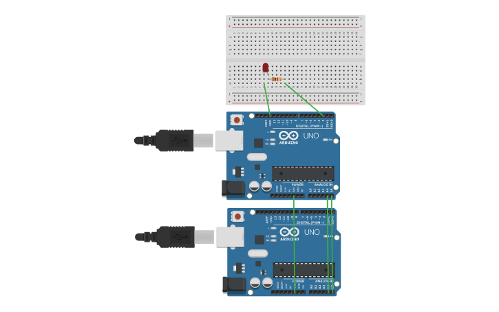 Circuit design I2C - Tinkercad
