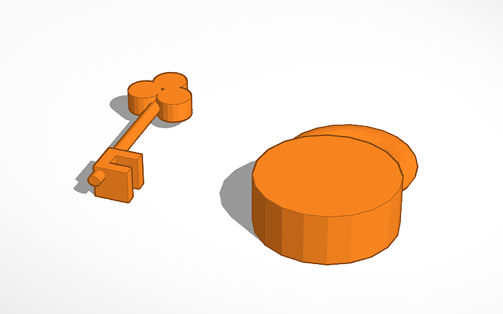 3d Design Lock And Key Tinkercad