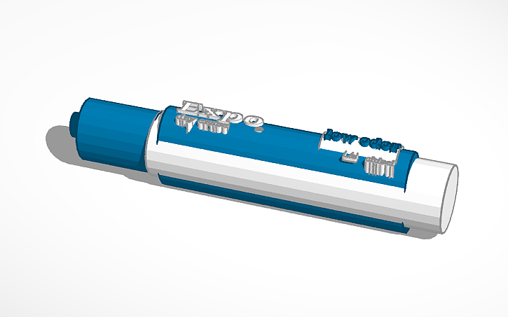 3D design Blue expo marker - Tinkercad