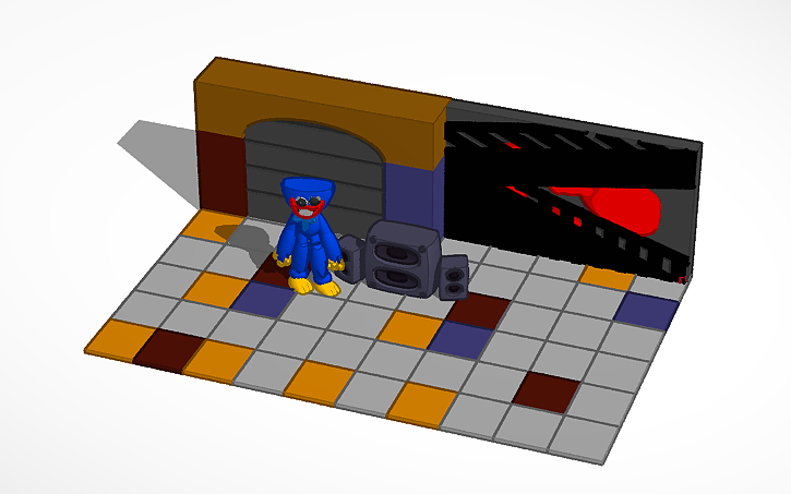 3D design Huggy Wuggy - Tinkercad