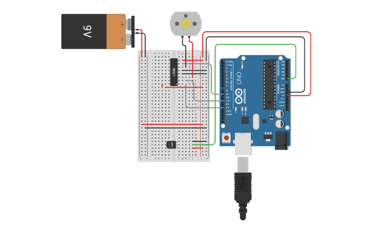 Circuit design Temperature Controller - Tinkercad
