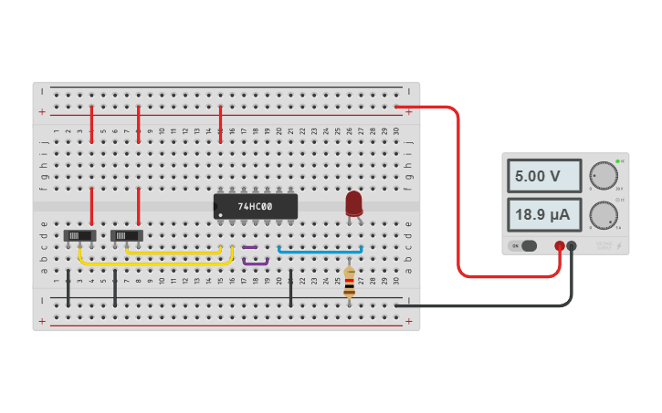 Circuit Design And Gate Using Nand Tinkercad