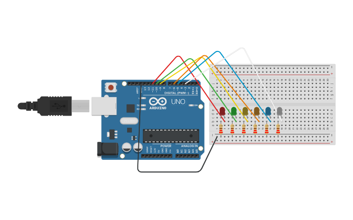 Circuit design Block Code For LED Strip brightness | Tinkercad