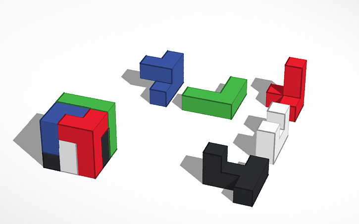 3D design cube puzzle cube - Tinkercad