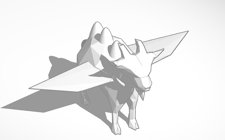 3D design dragon goat - Tinkercad