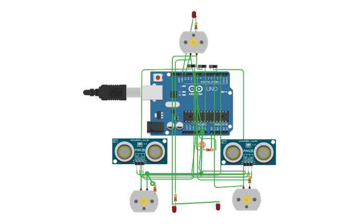 Circuit design Flying Car - Tinkercad