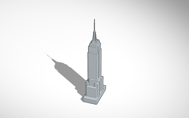 3D design Empire State Building - Tinkercad