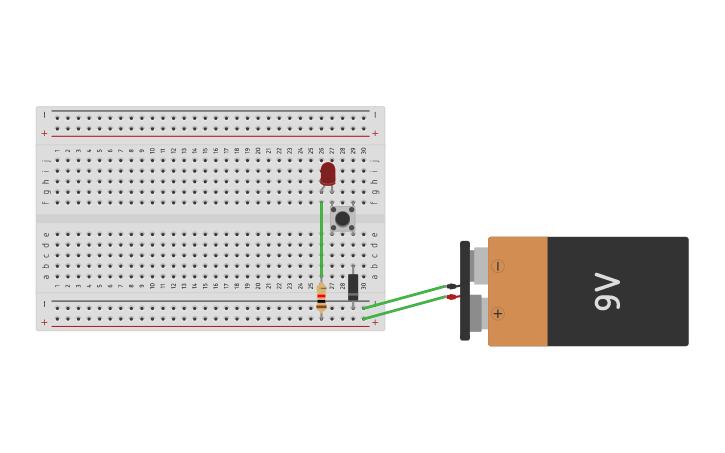 Circuit Design Encender 1 Led Con Push Button Tinkercad