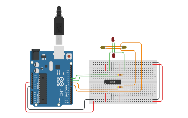 Circuit design Pratica 16 - Stepper Motor | Tinkercad