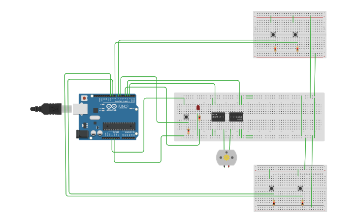 Circuit design Exemplo 3A : Funcionamento Alternativo - Tinkercad