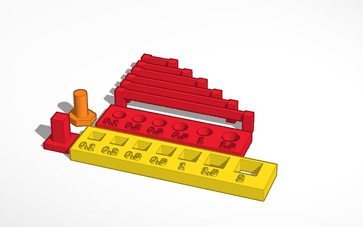 3D design tolerance test for fitting part and briding - Tinkercad 3D design tolerance test for fitting part and briding - Tinkercad