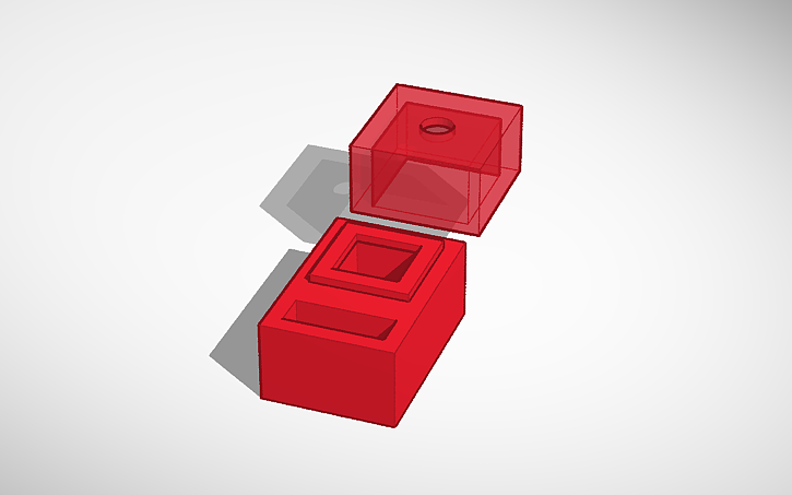 3D design two piece rocket stove - Tinkercad