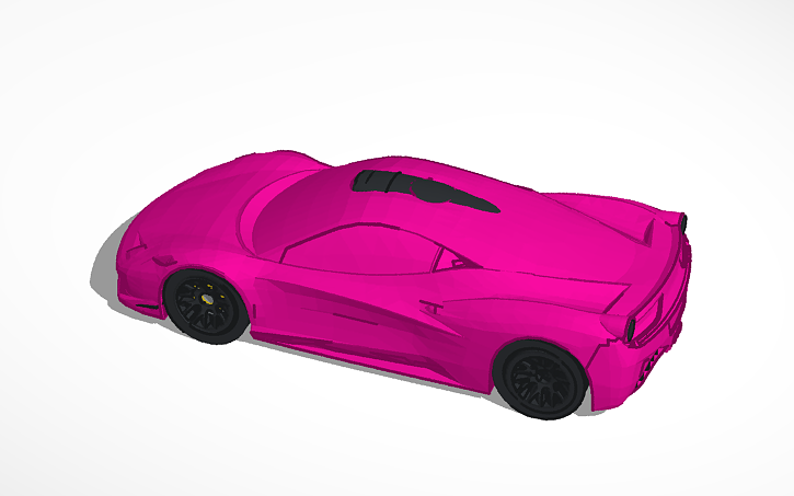 3D design hot pink Ferarri | Tinkercad