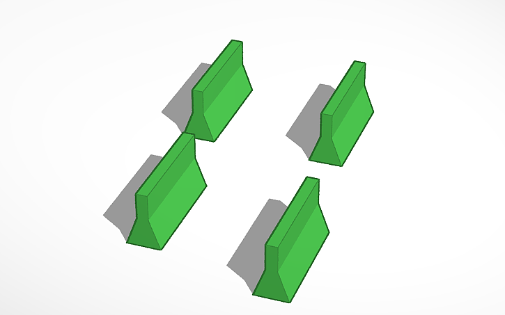 3D design 1 400 scale Barriers - Tinkercad