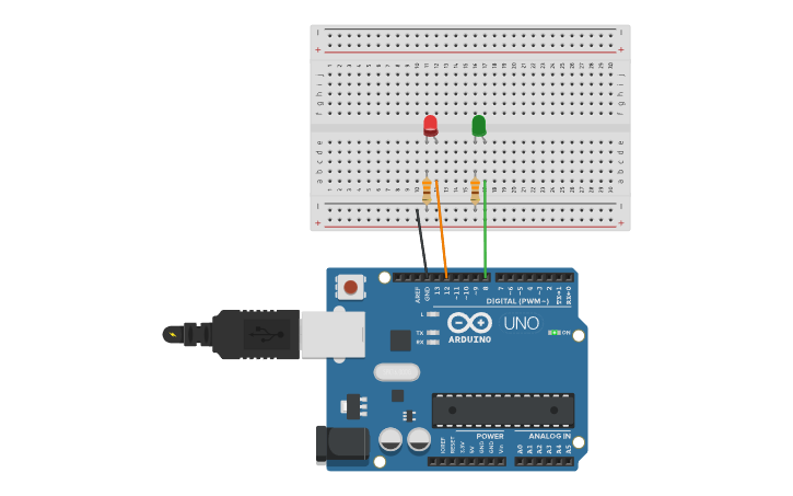 Circuit design Exam 1 - Blink - Tinkercad