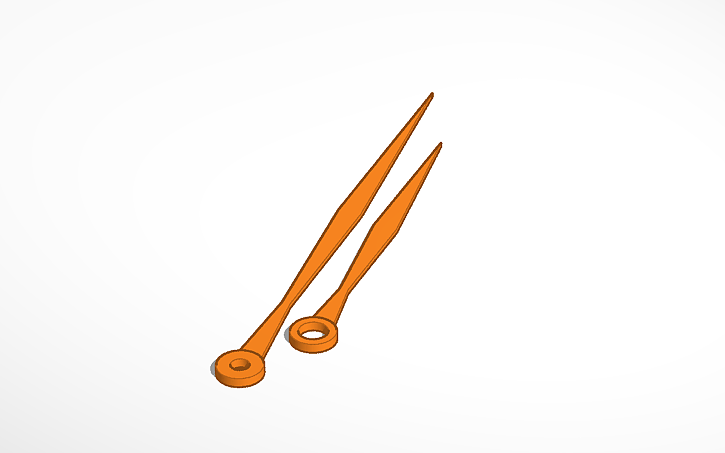 3D design wall clock needle - Tinkercad