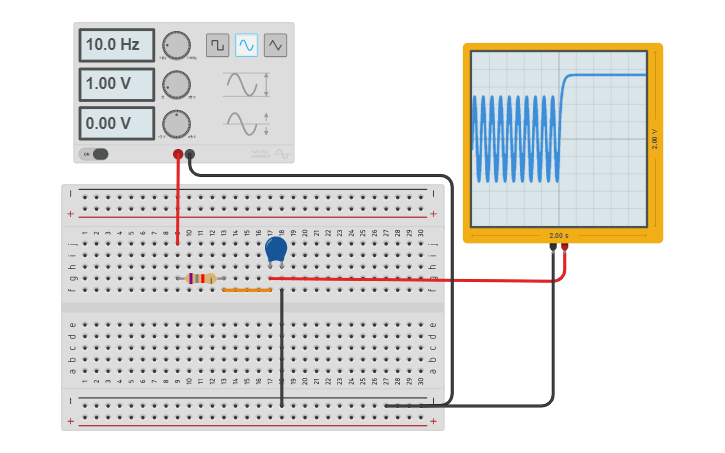 Circuit design Passive LPF - Tinkercad