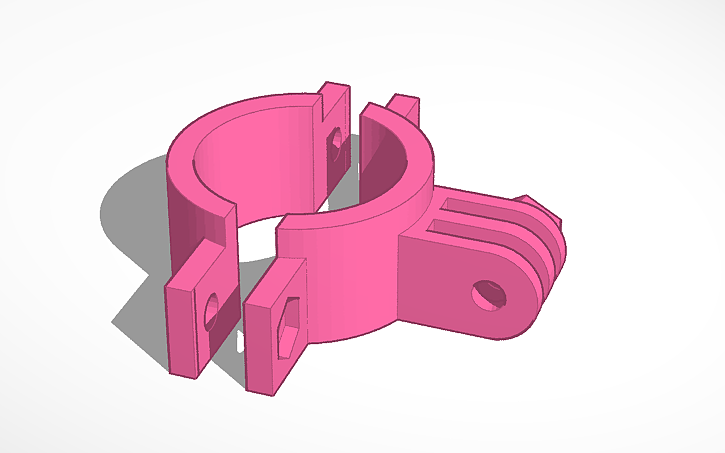 3D design GoPro Pole Mount - Tinkercad