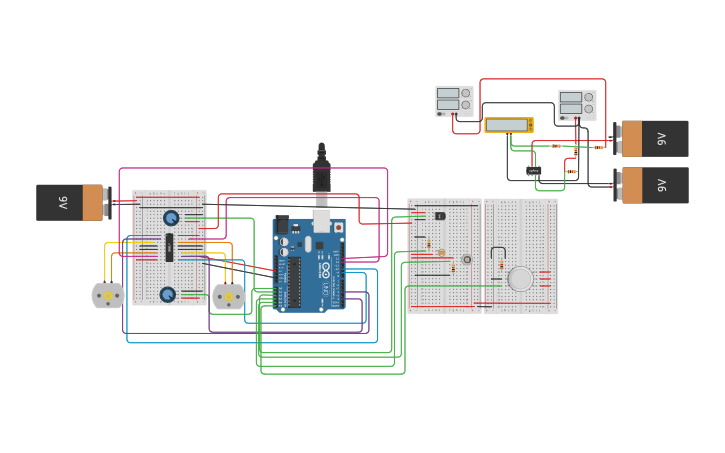 Circuit Design Ensemble Capteur Moteur Tinkercad