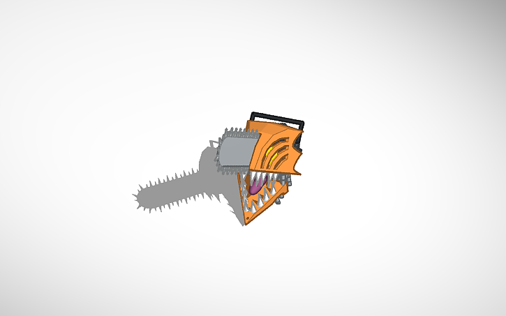 3D design ChainSaw-Man head - Tinkercad