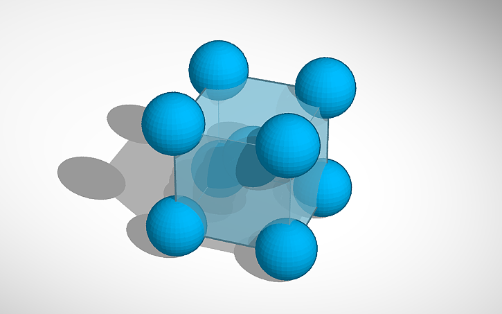 3D design Body Centered Cubic Crystal Structure | Tinkercad