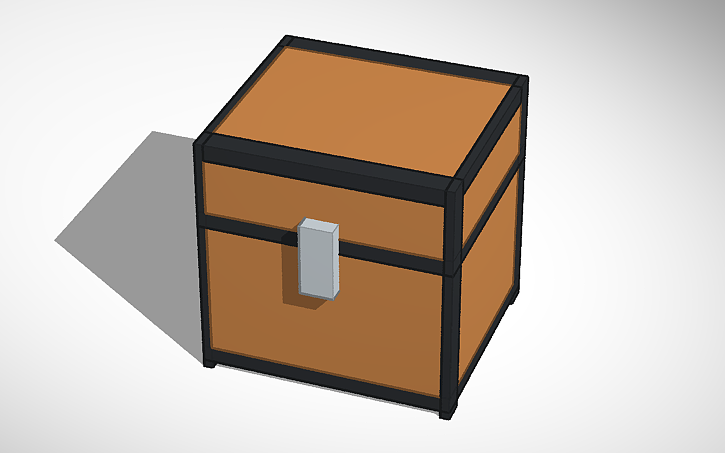 3D design Minecraft Chest - Tinkercad