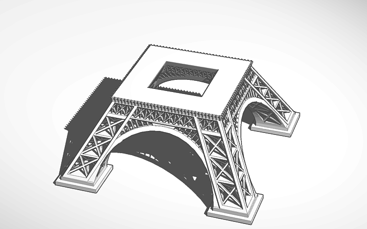 3d Design Eiffel Tower Part 1 Tinkercad 