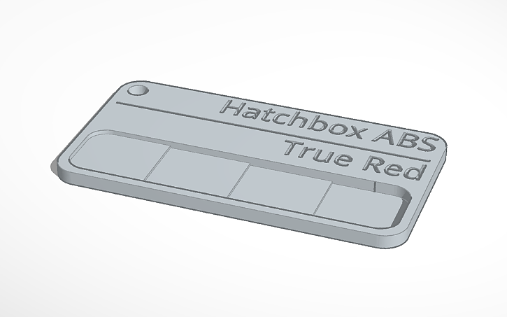 3D design Filament Swatch: Hatchbox ABS, Red | Tinkercad