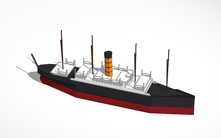 3D design RMS Carpathia (OLD) - Tinkercad