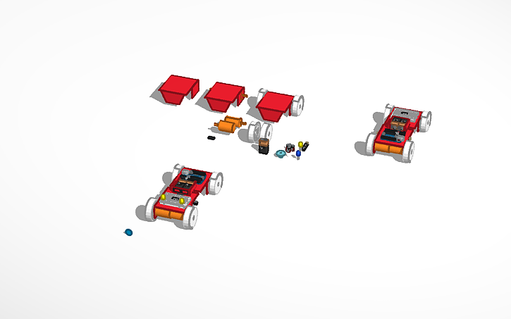 3D design LINE FOLLOWER - Tinkercad