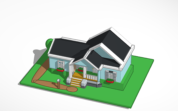 3D design small home for family of 4 - Tinkercad