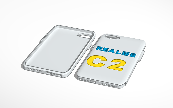 3D design Realme C2 backcover | Tinkercad