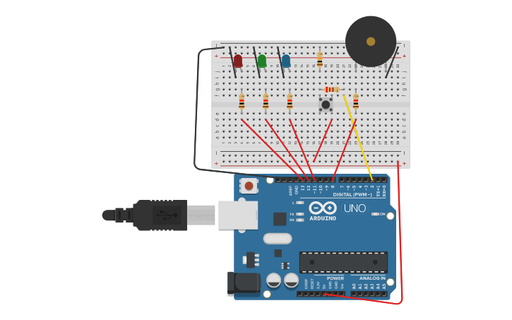 Circuit design Clementine Reiter: Input Serial Monitor - Tinkercad