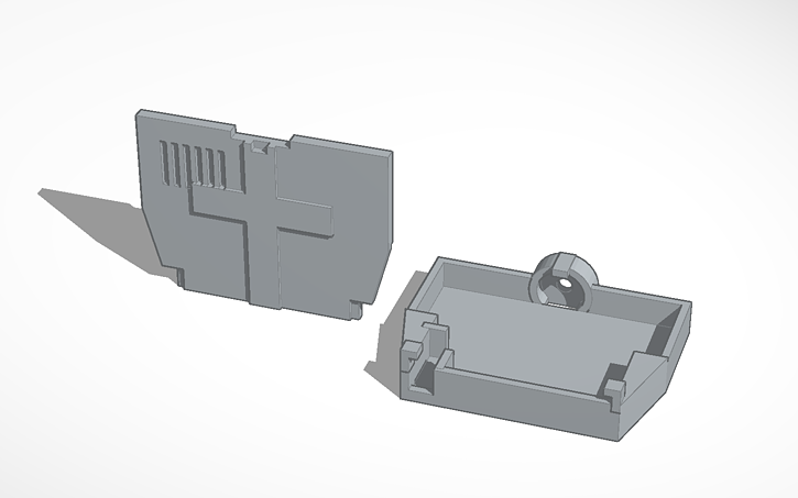 3D design Print Plate: Bluetooth Comm Badge R1 #electronics - Tinkercad