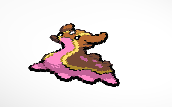 3D design Gastrodon Pixel Art - Tinkercad