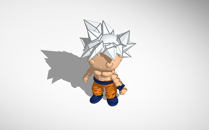 3D design goku ultra instinto - Tinkercad