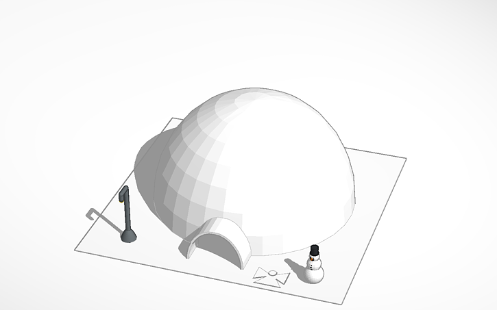 3D design Igloo on Snowy Street | Tinkercad