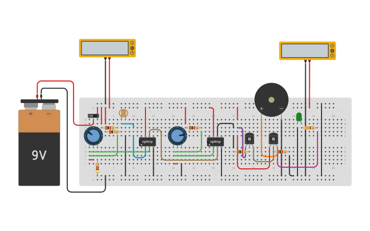 Circuit design Sound Detector Circuit Mini Project ELE355 - Tinkercad