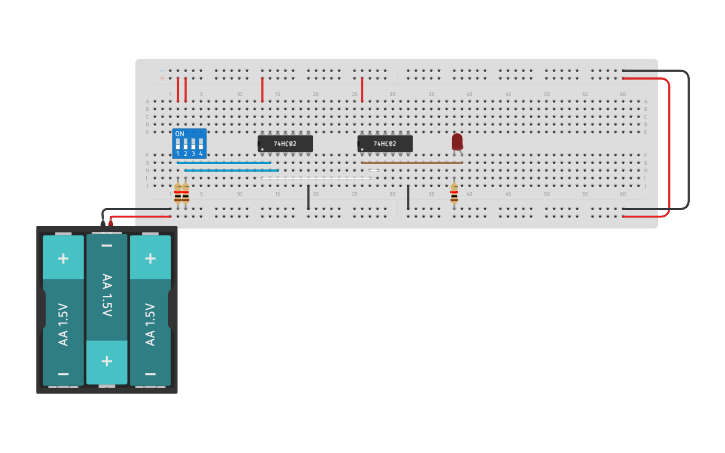 Circuit design 7402 a Or | Tinkercad