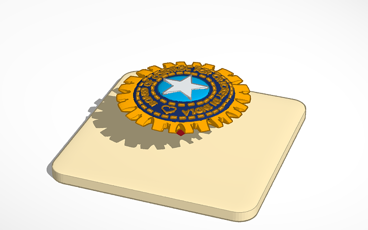 3D design Mysterious Indian Cricket Logo - Tinkercad