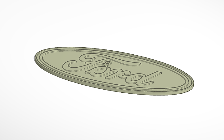 3D design Ford Logo - Tinkercad