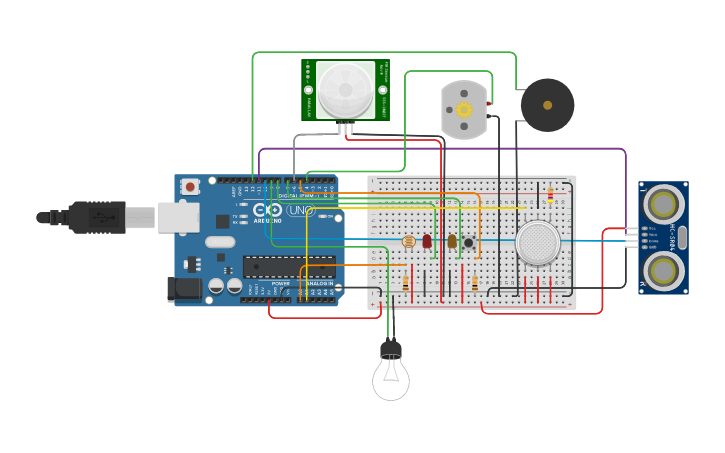 Circuit design smart home - Tinkercad
