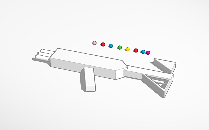 3D design Gumball gun - Tinkercad