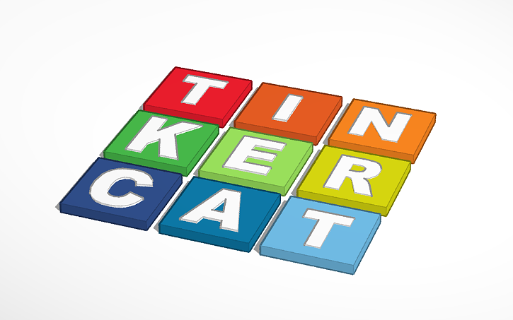 3D design TINKERCAT logo | Tinkercad