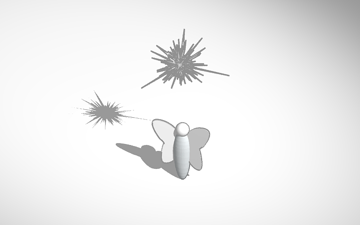 3D design pwity buterfly - Tinkercad