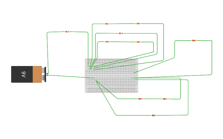 Circuit design Series and Parallel - Tinkercad