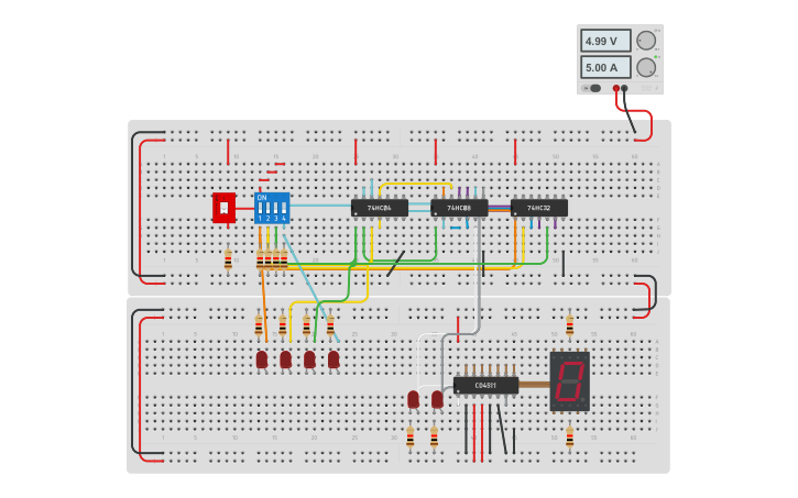Circuit design Water tank - Tinkercad
