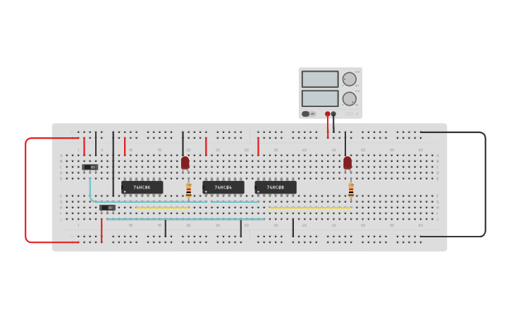 Circuit design Half subtractor | Tinkercad