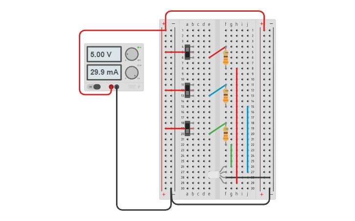 Circuit design Requerimiento 1, desaf 4 elect 2 - Tinkercad