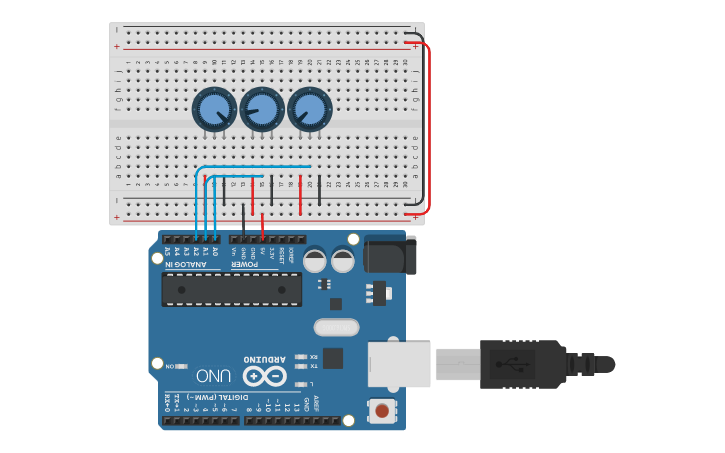 Circuit Design Serial Communication C Tinkercad